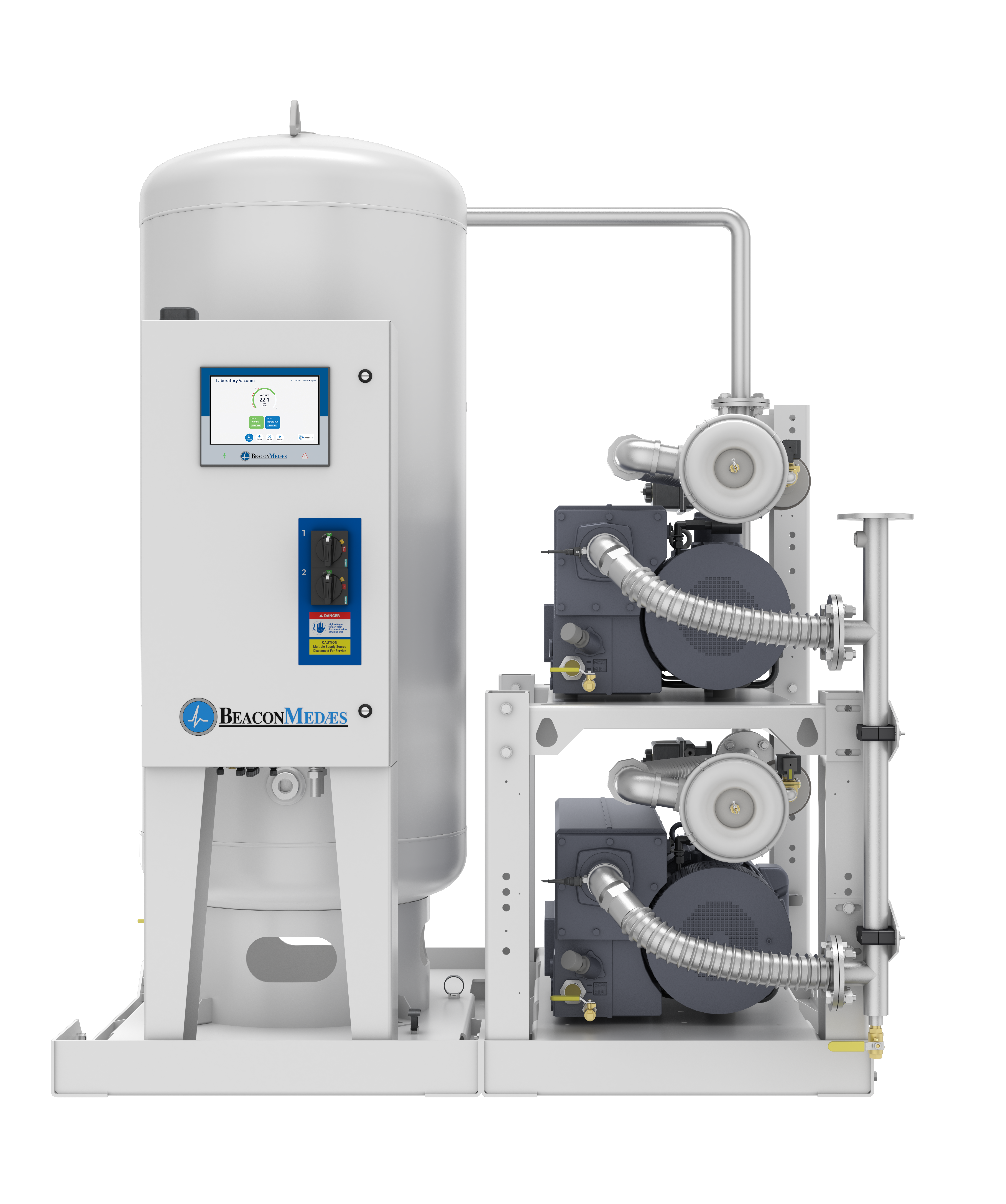 Lubricated Rotary Vane Lab Vacuum System